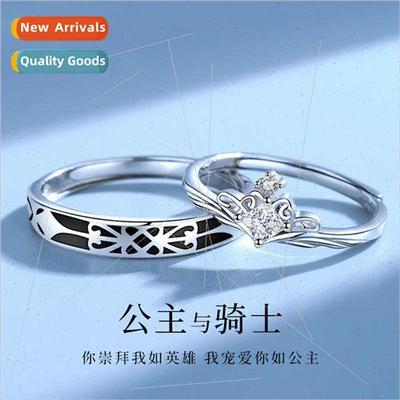 Princess Knight Couple Rings Pair Men Women Rings che Openin