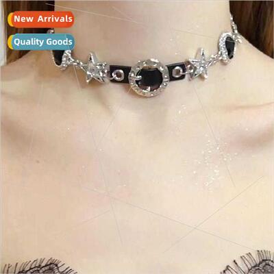 Pentagram Butterfly Rhinestone Zirconia Star Belt Buckle Nec