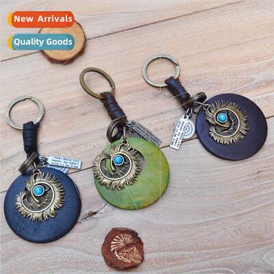 Keychains 适用men women small gifts multi-color wood geometr