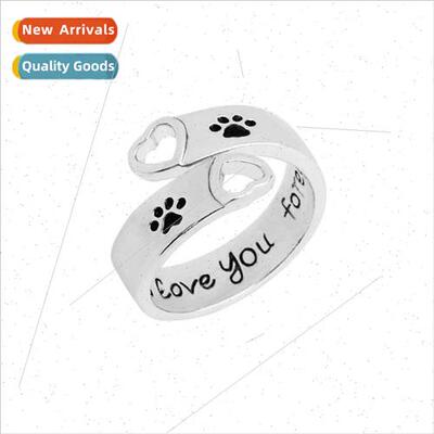 New letter I will love you ever love heart dog claw openwork