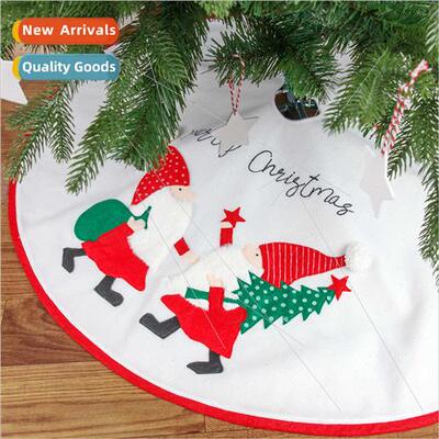 New Christmas e skirt whe flannel embroidered Santa Claus Ch