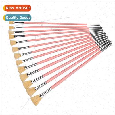 Powder rod pig bristle fan brush gouache brush watercolor pi