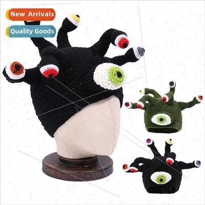 Parase monster wool cap octopus tentacles eyes knted cap fal