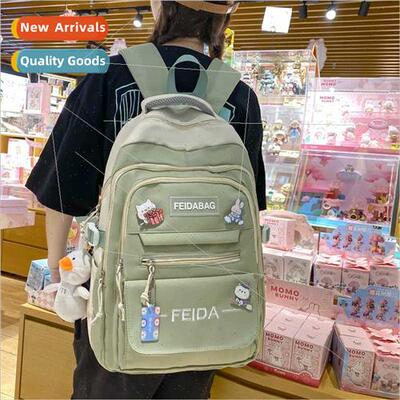 summer new letters h color shoulders backpack fashion fresh