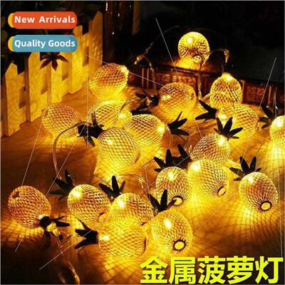 insLED battery box iron pineapple pineapple lights string Ch