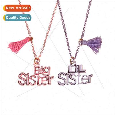 Alphabet  ster Big ster Necklace Sweet Pink Alloy BFF Pendan