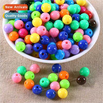 diy handmade beading materials 8MM candy beads solid color r