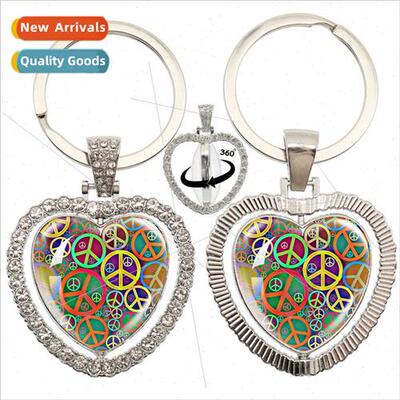 Personalised Pattern New Peace gn Van Bus Rhinestone Heart P