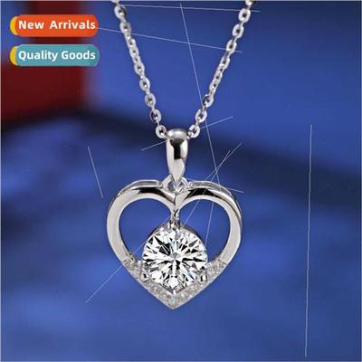 Heart you one carat D color moissane necklace women hundred