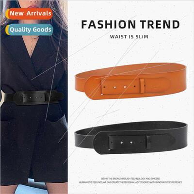 Women belt leather wide  hundred jacket su skirt decorative
