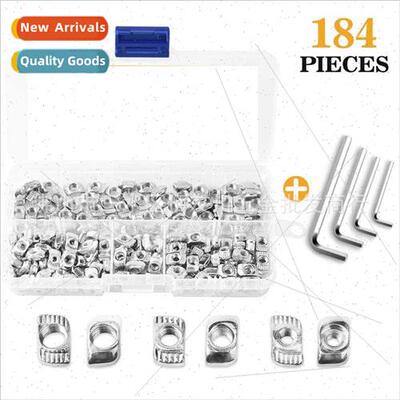 180Pcs T-Slot Nuts M3 M4 M5 T-Slot Nuts ckel Plated wh 4 Mat