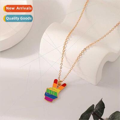 Spring Summer hundreds collarbone chain female rainbow color