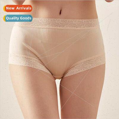 lk panties female breathable comtable mulberry silk lace sex