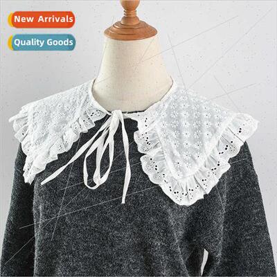 Embroidered Fake Collar Cotton Material Women Hundred Fashio