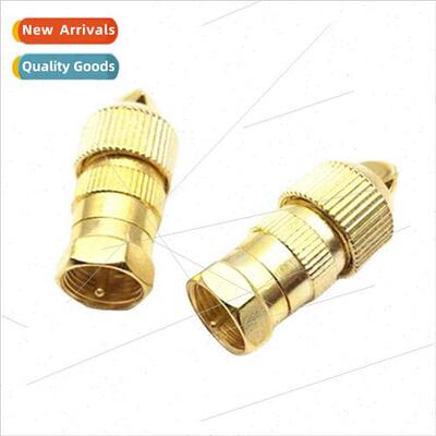 Gold-plated F-head wiring Gold antenna F-male cable/digal TV
