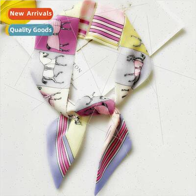Summer new simulation silk neckerchief small ribbon ~ mom gi