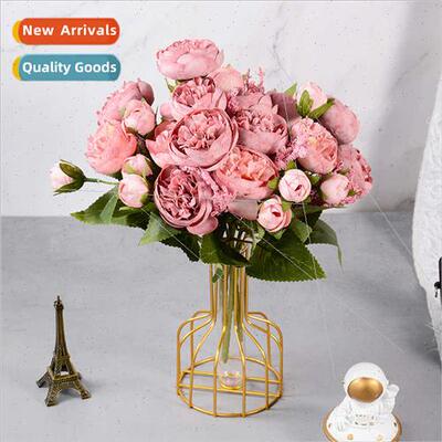 Autumn new simulation flowers 5 head snowflake tea rose hydr
