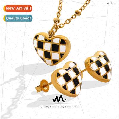 Koreains nd new jewelry set fashion wild peach heart acrylic