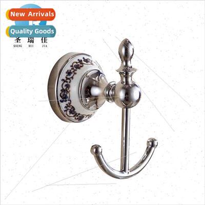 Europe Clothes Hooks Celadon Chrome Plated Stainless Steel D