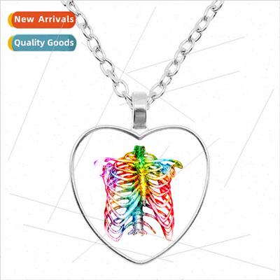 Peace Love Nurse Botanical Flower Domed Heart Pendant Creati