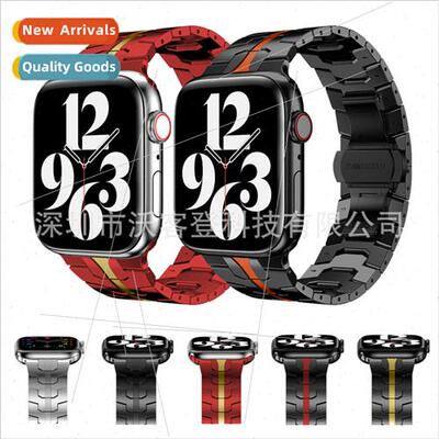适用Apple applewatch876se543 Iron Man color matching butterf