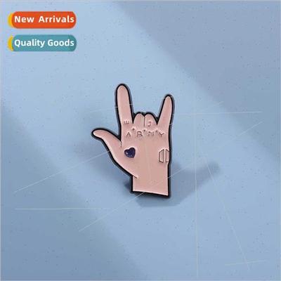 Exquise design bbadge punk rock music gesture personalised m