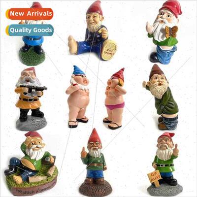 Garden gnomes resin crafts cartoon gnome statue whe bearded