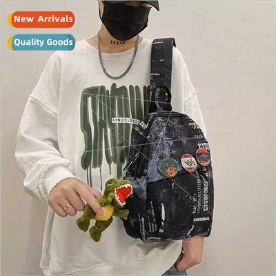 ins campus lightweight simple to newspaper graffi badge men