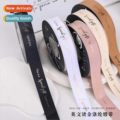 special gift hot stamping polyester ribbon flowers gifts han