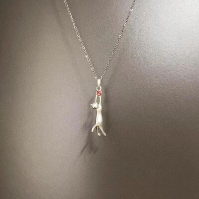 Vintage古着 Picking stars white cat项链