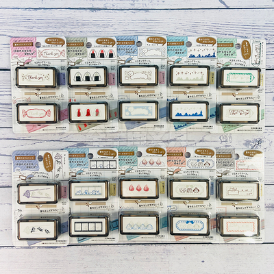 日本KUTSUWA限定第二弹可爱动物hancoco浸透式重叠印章