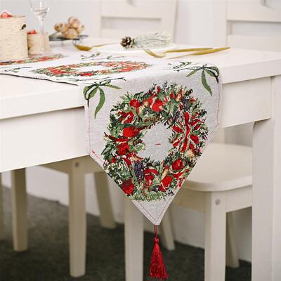Christmas Table Runner Cloth Merry Christmas Decoration for