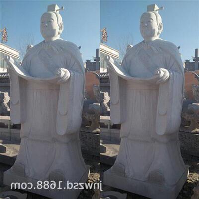 古代石雕人物厂家校园石材人像图片墓地真人石像价格