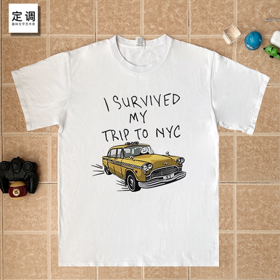 蜘蛛侠英雄无归I Survived My Trip Nyc返校日荷兰弟同款T恤短袖