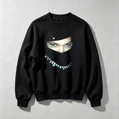 授权现货 Aura Threads 蒙面人像图案 oversize 街头潮牌卫衣男
