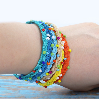Handwoven Lucky Rope Layers Wrap Bracelets Wristband Unisex