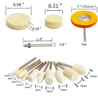 78PC抛光轮羊毛轮毛线轮羊绒磨头抛光布轮
