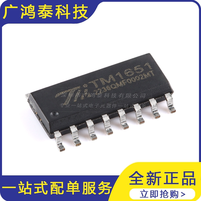 1651(TA2007)新版本 SOP-16带键盘扫描接口的LED驱动控制IC 5个