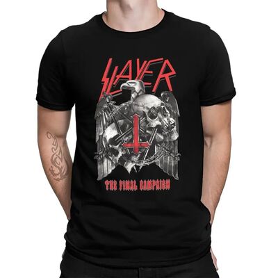 Top Quality  Band Slayer The Final Campaign T Shirt Eur Size