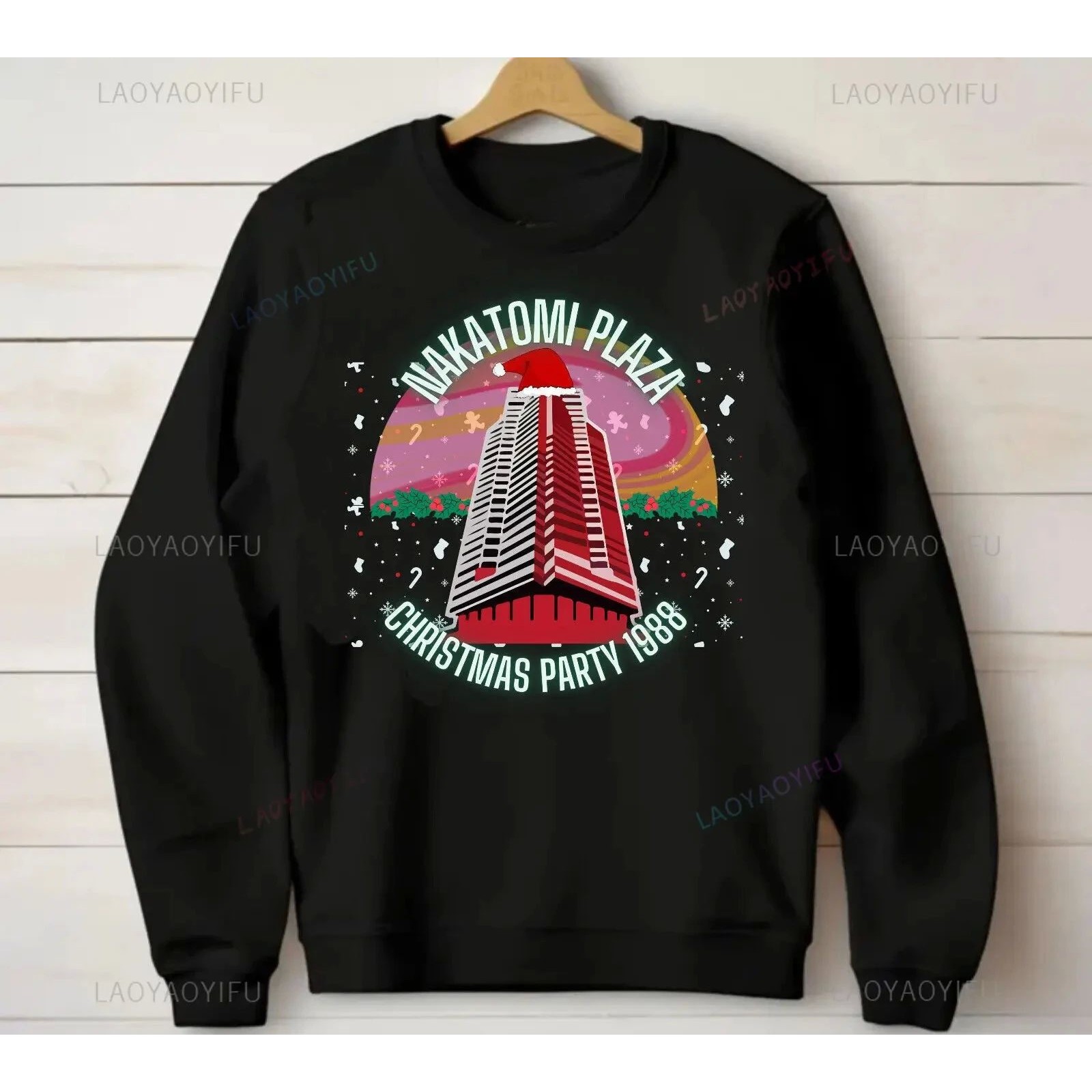 Vintage Movie Nakatomi Plaza 1988 Christmas Jumper Party Ret