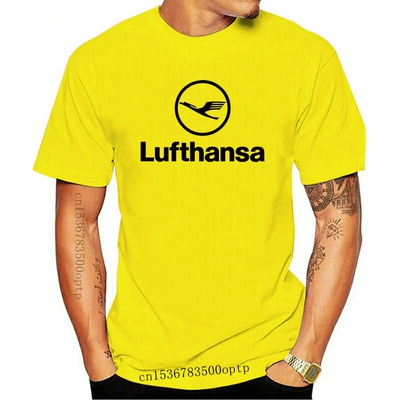 New Hot Sale Fashion Lufthansa Airline Grey T-Shirt Men Tshi