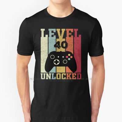 Level 40 Unlocked Funny Video Gamer 40th Birthday Gift 100%