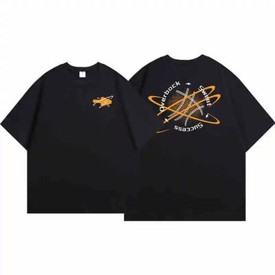 Basketball Printed Cotton T-shirt Men's and Women's Short-sl