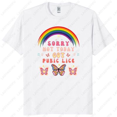 Humor Sentences I Have Public Lice T Shirt Butterfly Rainbow