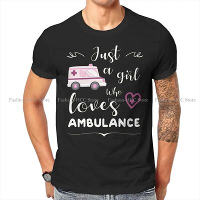 Ambulance Ambulances TShirt for Men Wee Woo Bus Soft Casual