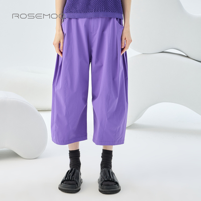容子木ROSEMOO26秋【商场同款】清爽轻薄宽松九分裤RWM3KP103A