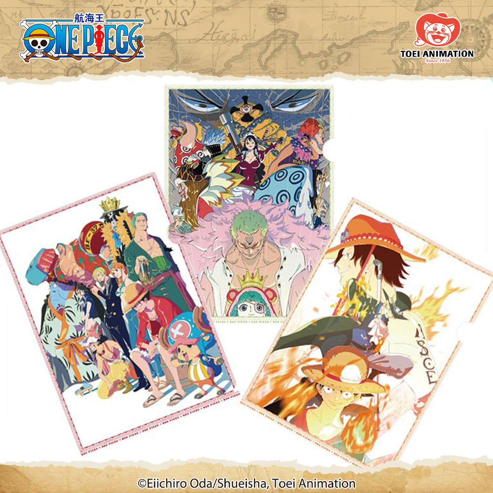 东映动画官方 ONEPIECE 航海王文件夹收纳夹办公用品日本进口文具