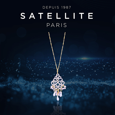 法国SATELLITE水晶流苏锁骨链