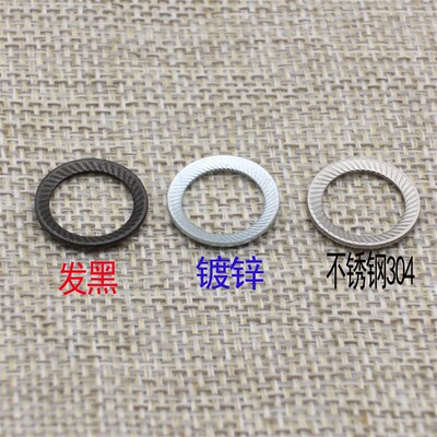 镀锌不锈钢304双面齿垫圈 齿垫 防松垫圈65锰钢 锁紧垫片 DIN9250