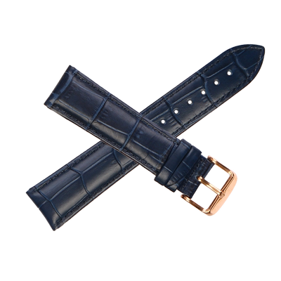 适配深蓝色牛皮手表带